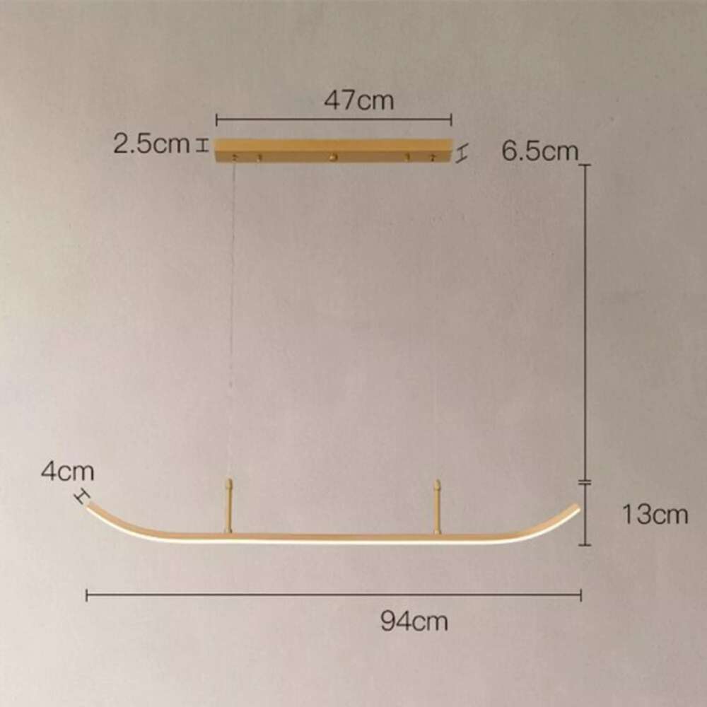 Luxury Copper Linear Bar LED Chandelier | chicksloft