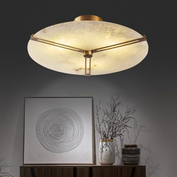 Round Shape Marble Ceiling Light | chicksloft