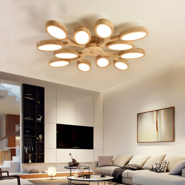Wooden Tree Design LED Ceiling Lamp | chicksloft